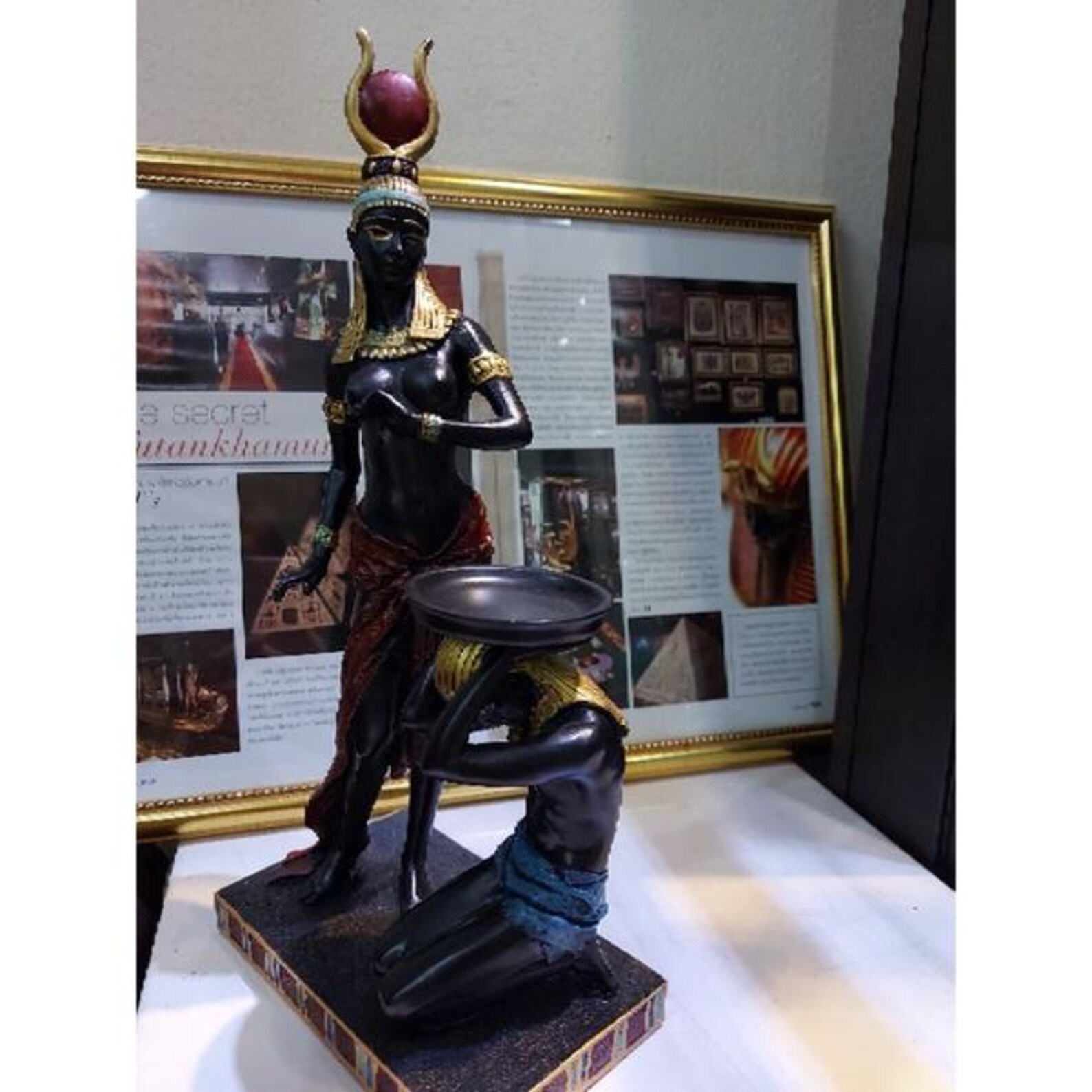 Egyptian Goddress Hathor Statue 13 Inch Goddess of Love and Beauty Cow ...