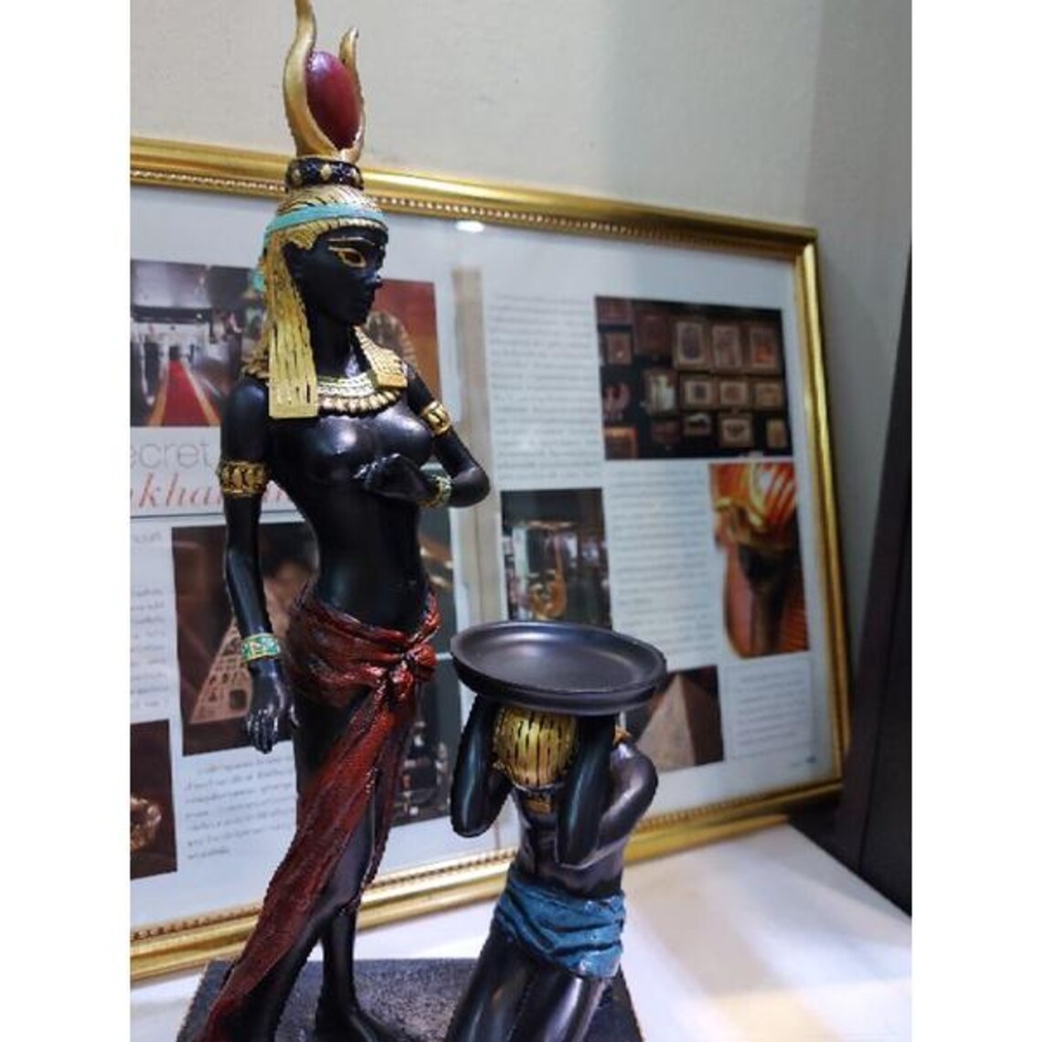 Egyptian Goddress Hathor Statue 13 Inch Goddess of Love and Beauty Cow ...