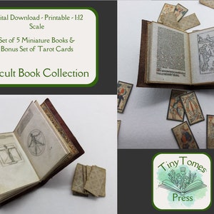 Miniature Occult Book Collection - Digital Download - Set of 5 & Bonus ...