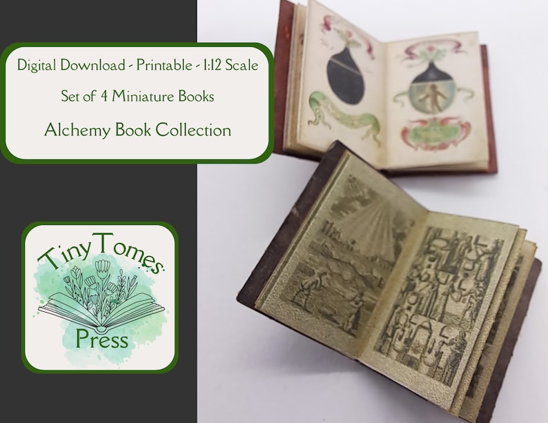 Miniature Alchemy Book Collection Digital Download Set of 4 1:12 Scale ...