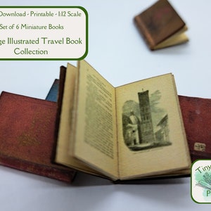 Miniature Vintage Illustrated Travel Book Collection - Digital Download ...