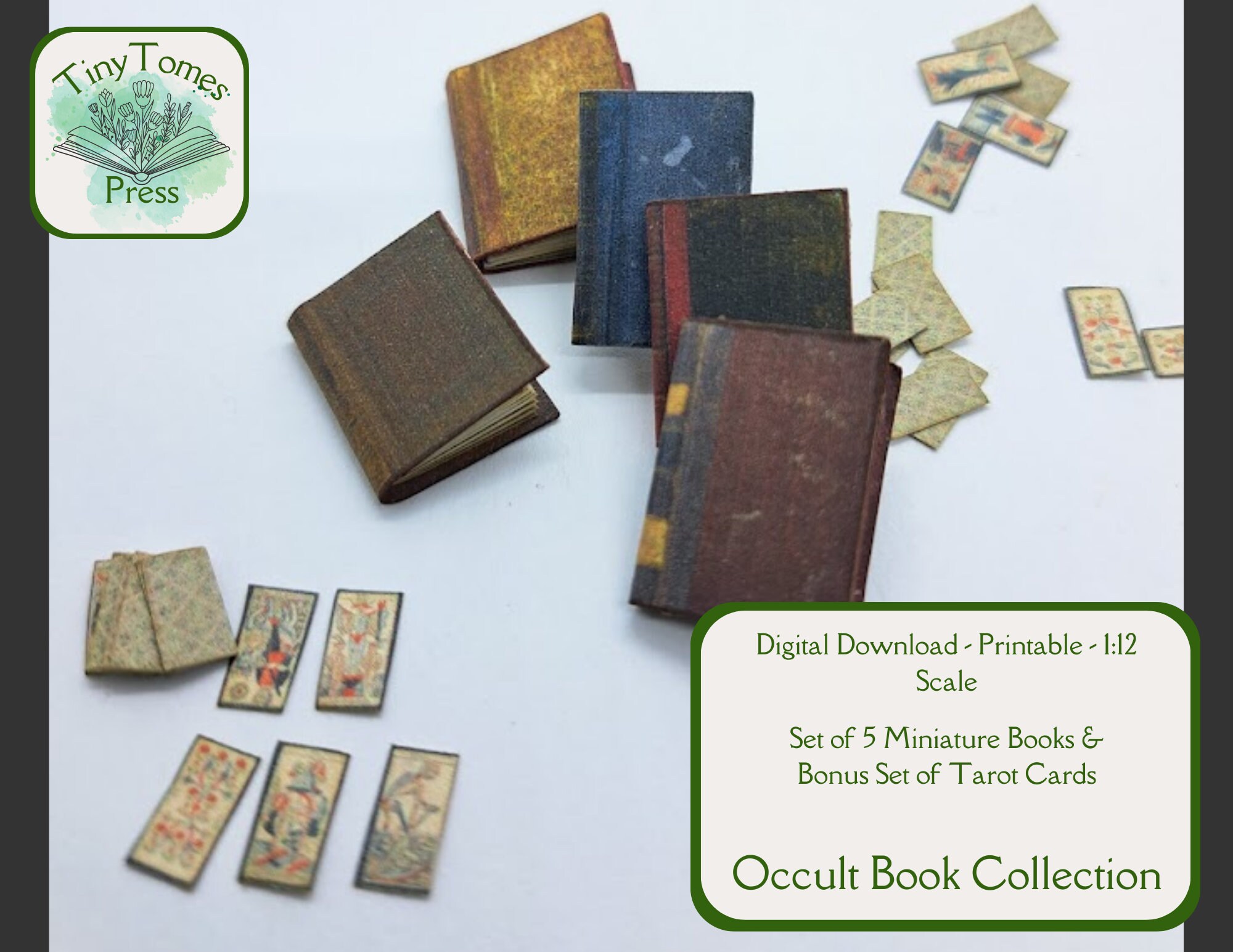 Miniature Occult Book Collection - Digital Download - Set of 5 & Bonus ...
