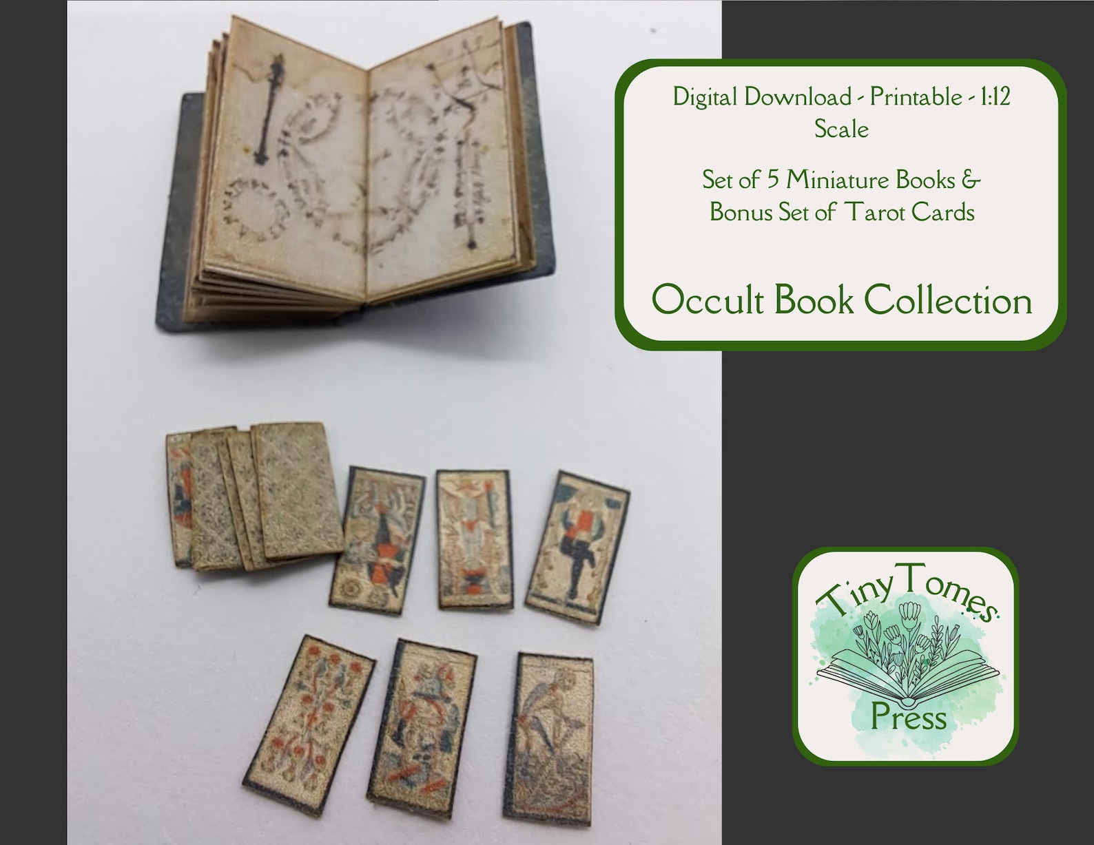 Miniature Occult Book Collection - Digital Download - Set of 5 & Bonus ...