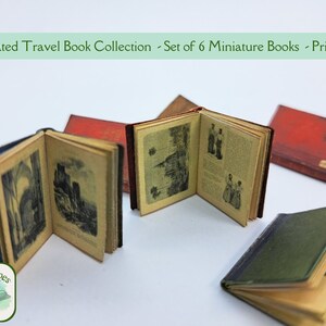 Miniature Vintage Illustrated Travel Book Collection - Digital Download ...