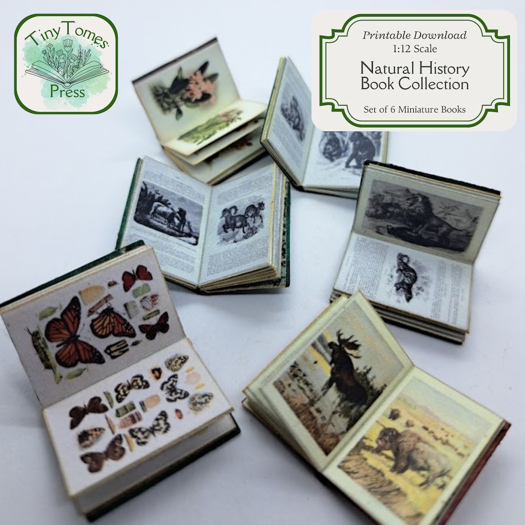Miniature Natural History Book Collection - Digital Download - Set of 6 ...