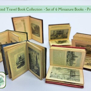 Miniature Vintage Illustrated Travel Book Collection - Digital Download ...