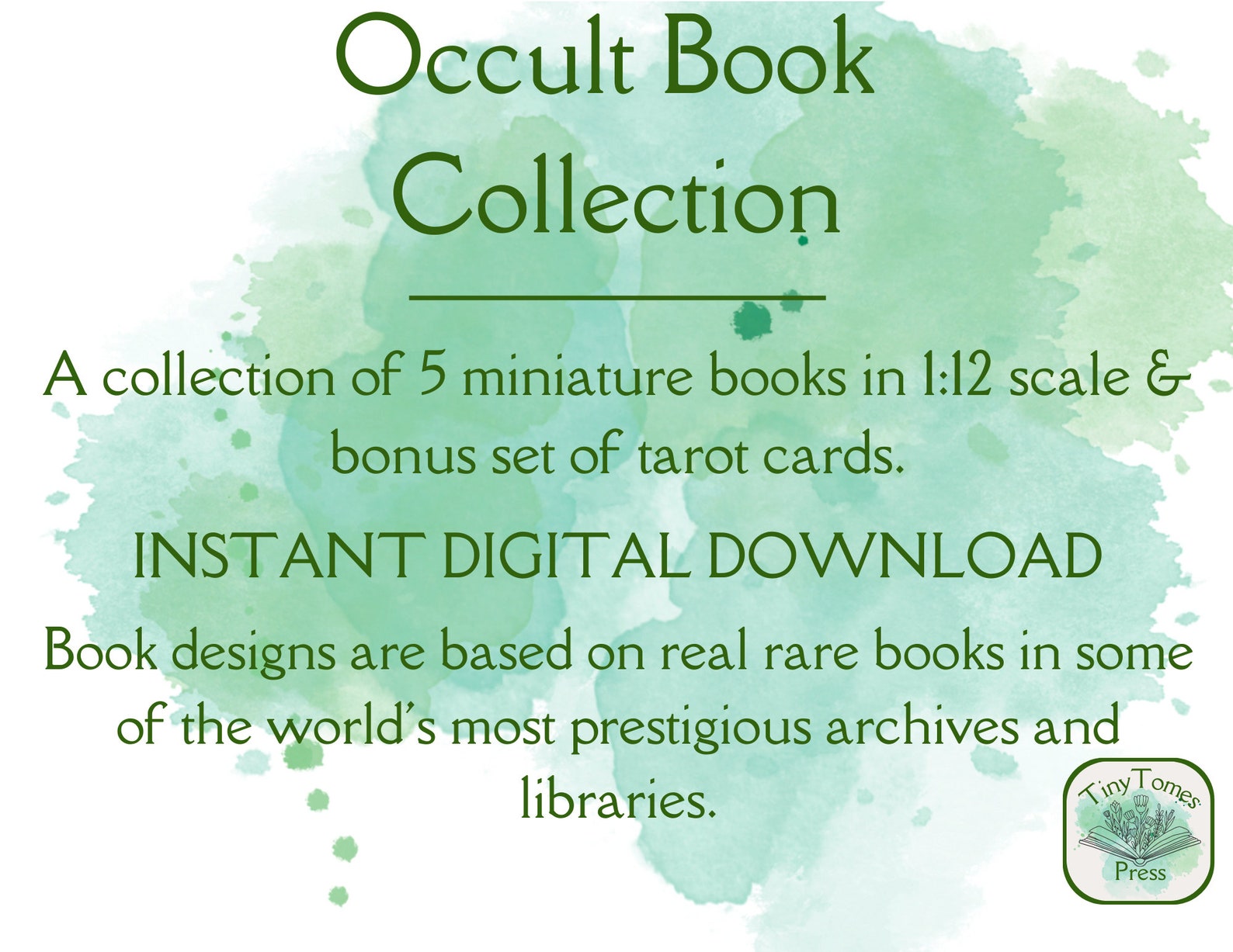 Miniature Occult Book Collection - Digital Download - Set of 5 & Bonus ...