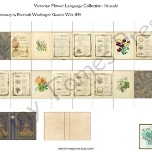 Miniature Victorian Flower Language Book Collection - Digital Download ...