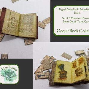 Miniature Occult Book Collection - Digital Download - Set of 5 & Bonus ...