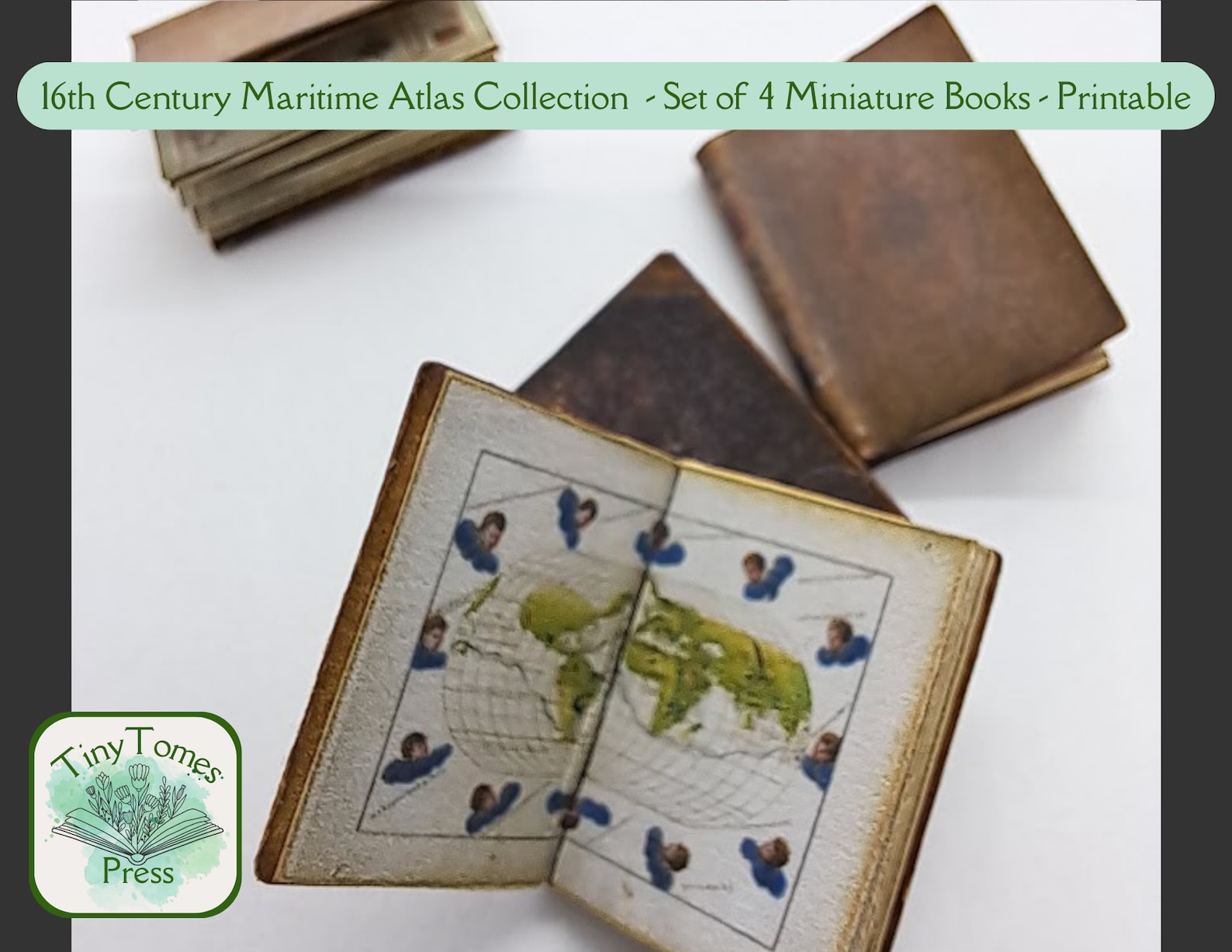 Miniature 16th Century Maritime Atlas Book Collection - Etsy