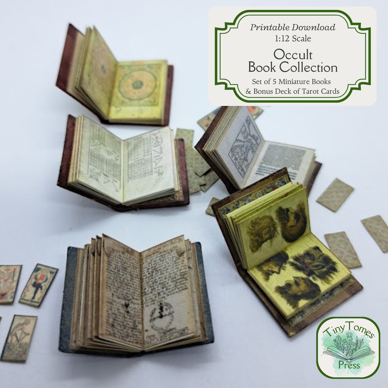 Miniature Occult Book Collection - Digital Download - Set of 5 & Bonus ...