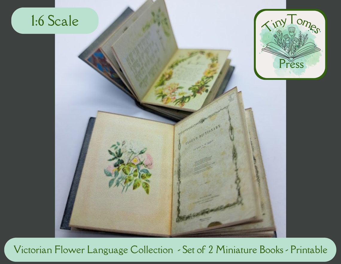 Miniature Victorian Flower Language Book Collection - Digital Download ...