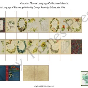 Miniature Victorian Flower Language Book Collection - Digital Download ...