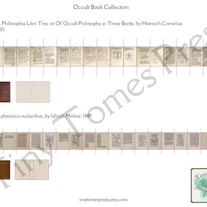 Miniature Occult Book Collection - Digital Download - Set of 5 & Bonus ...