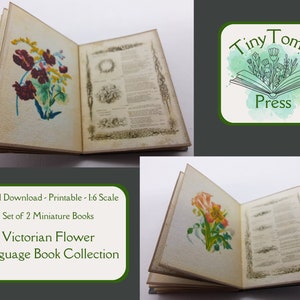 Miniature Victorian Flower Language Book Collection - Digital Download ...