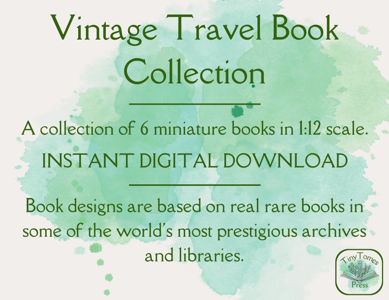 Miniature Vintage Illustrated Travel Book Collection Digital - Etsy