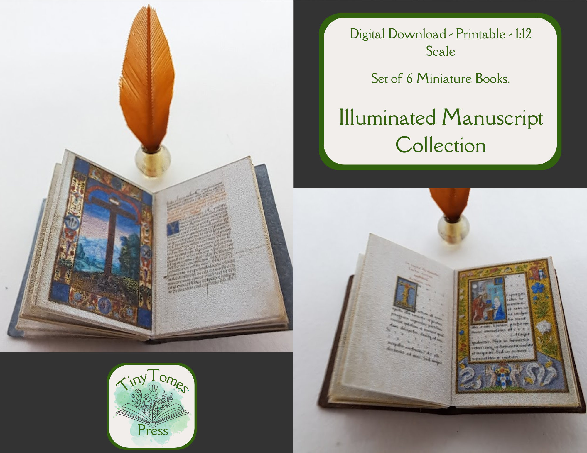 Miniature Illuminated Manuscript Collection Digital Download - Etsy