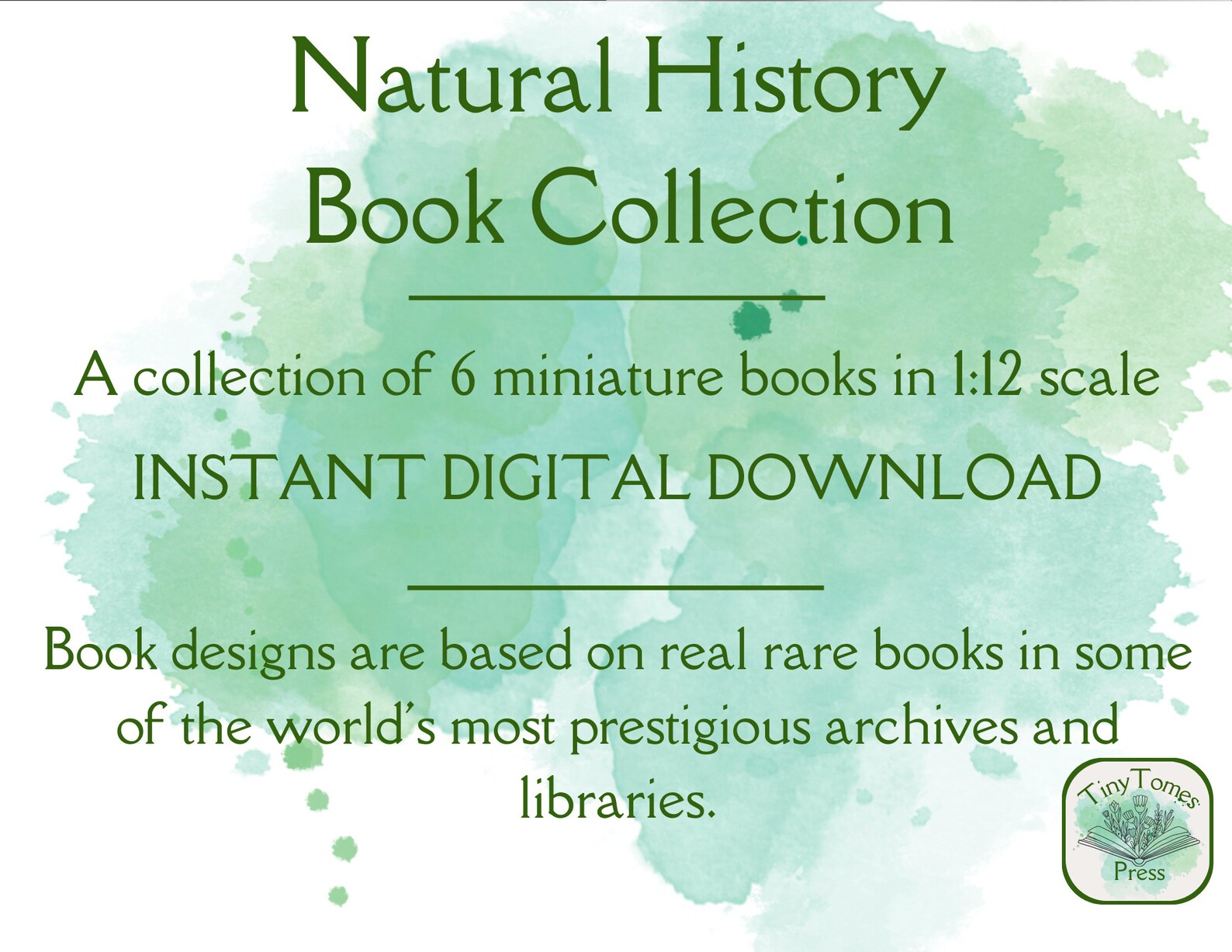 Miniature Natural History Book Collection Digital Download - Etsy