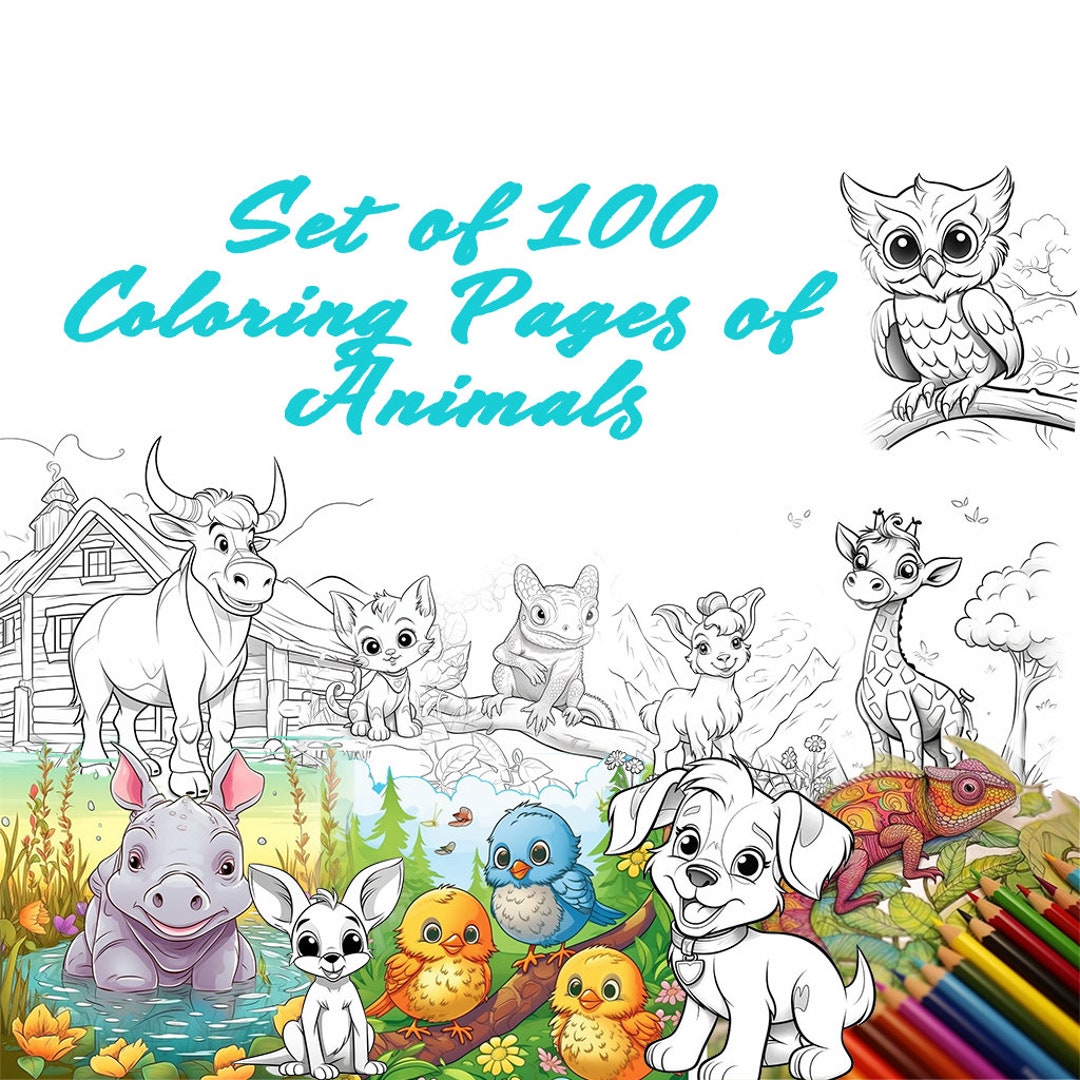 100 Printable Animal Coloring Pages Interactive Educational Fun for ...