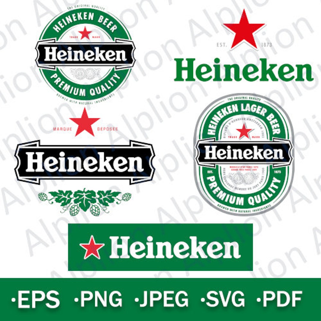 Heineken Heineken SVG Heineken PNG logotipo de Heineken - Etsy España