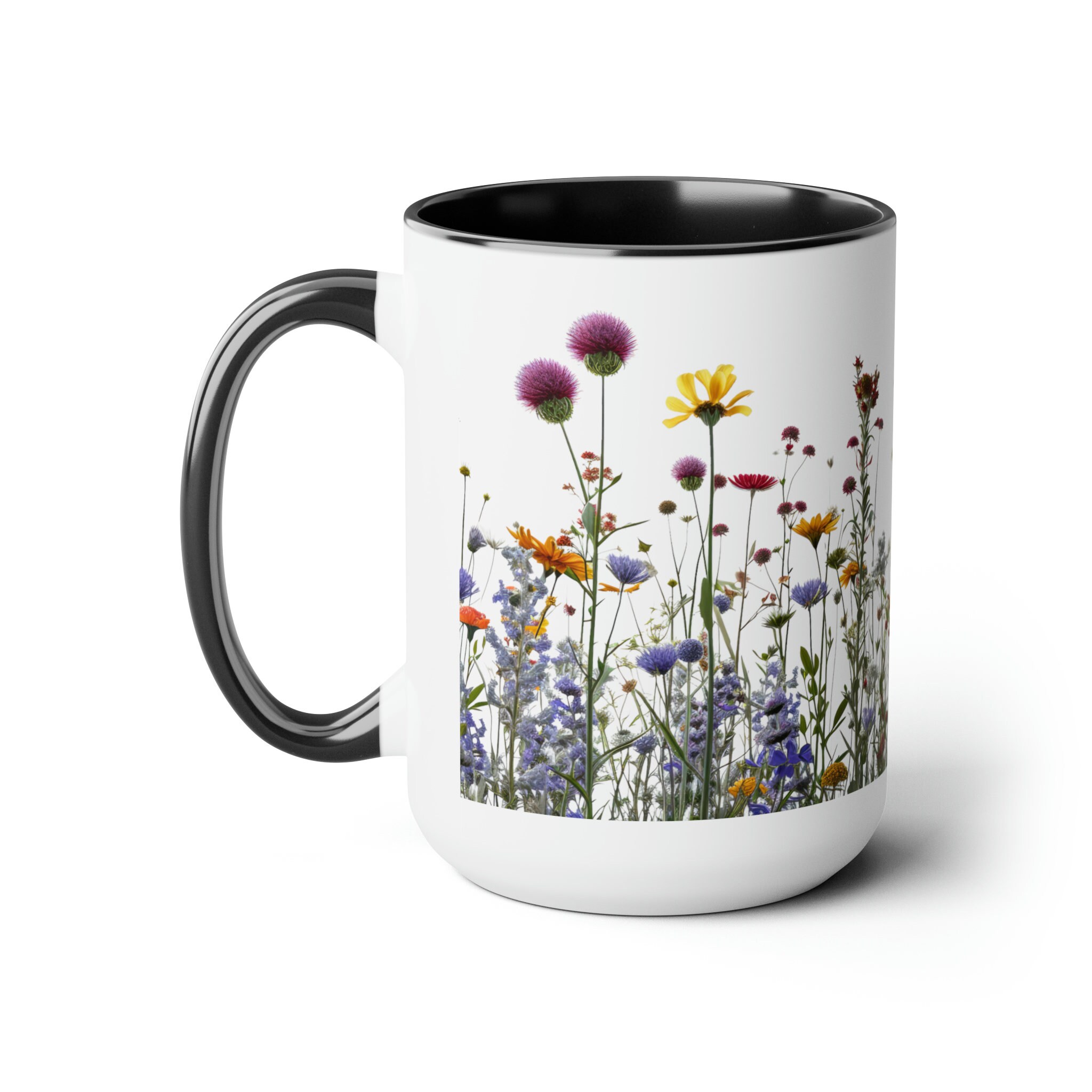 Wonderful Wildflowers Coffee Mug, Flower Coffee Mug, Tea Mug, Floral ...