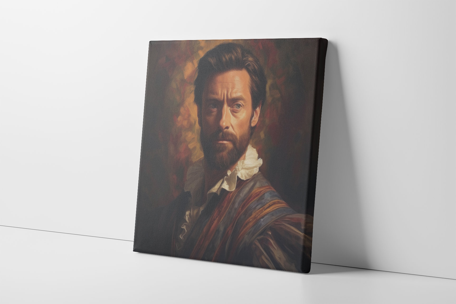 Printable Renaissance Hugh Jackman, Vintage Celebrity Actor Oil ...