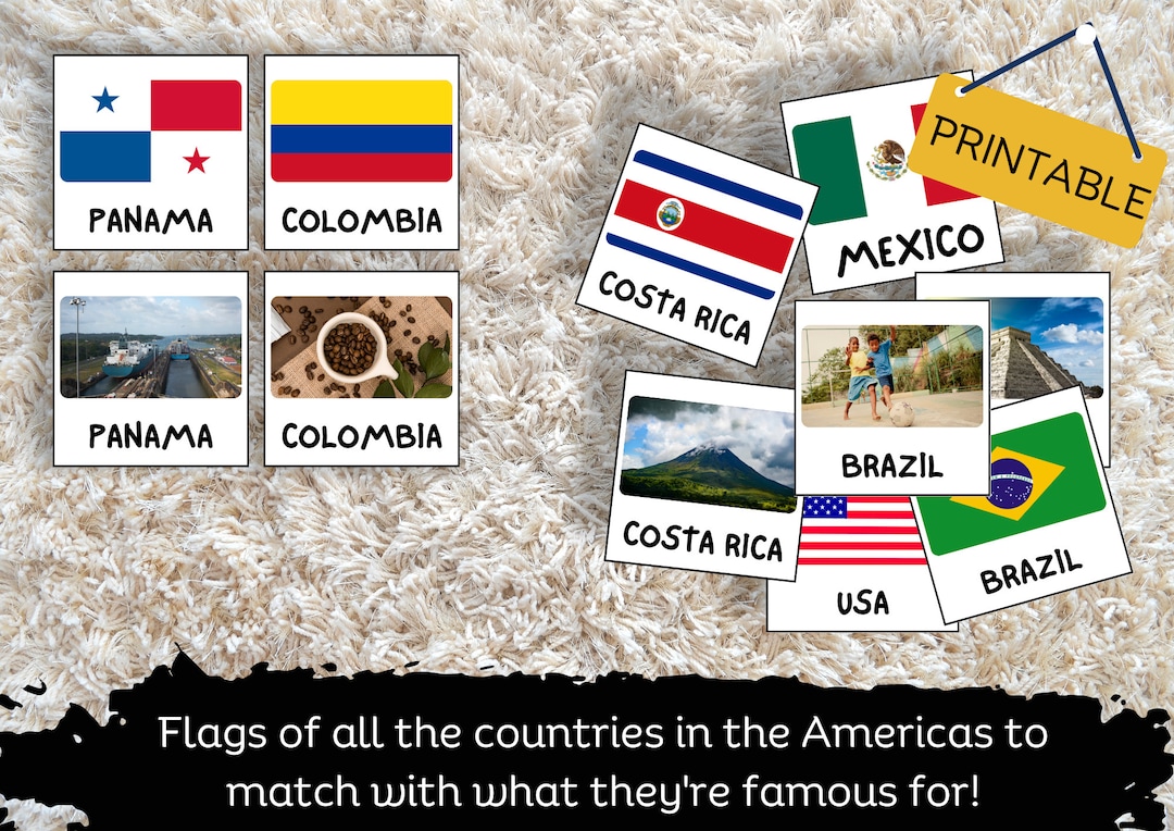 170 Country Flags Printable Flash Cards World Flags Memory - Etsy Singapore