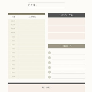 Simple Daily Planner - Etsy