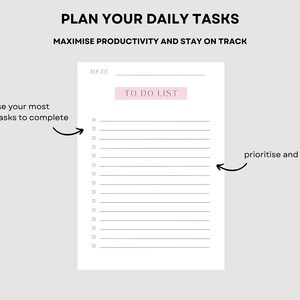2023 Daily To-do List Planner Printable PDF Download Template, Hourly ...