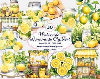 Lemonade Stand Clipart Lemonade Clipart Lemon Clipart Lemonade - Etsy