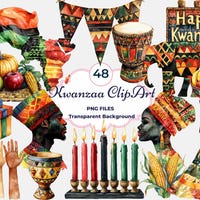 Kwanzaa Clip Art, Heritage Clipart, African Holiday Clipart, Custom ...