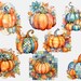 Whimsical Pumpkin Clipart Colorful Pumpkin PNG Patchwork - Etsy