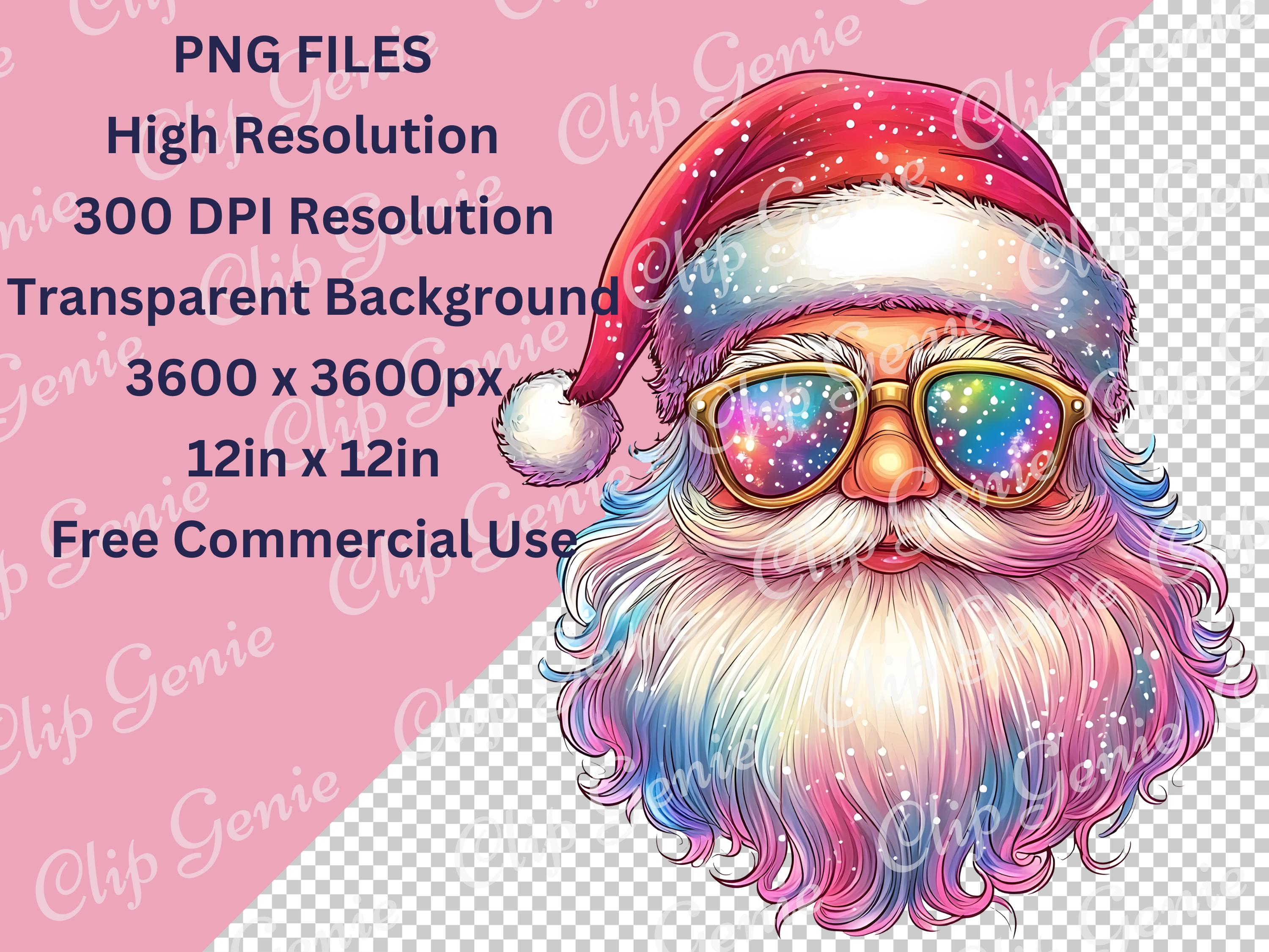 Sparkle Christmas Clipart, Colorful Santa PNG, Sparkle Christmas Tree ...