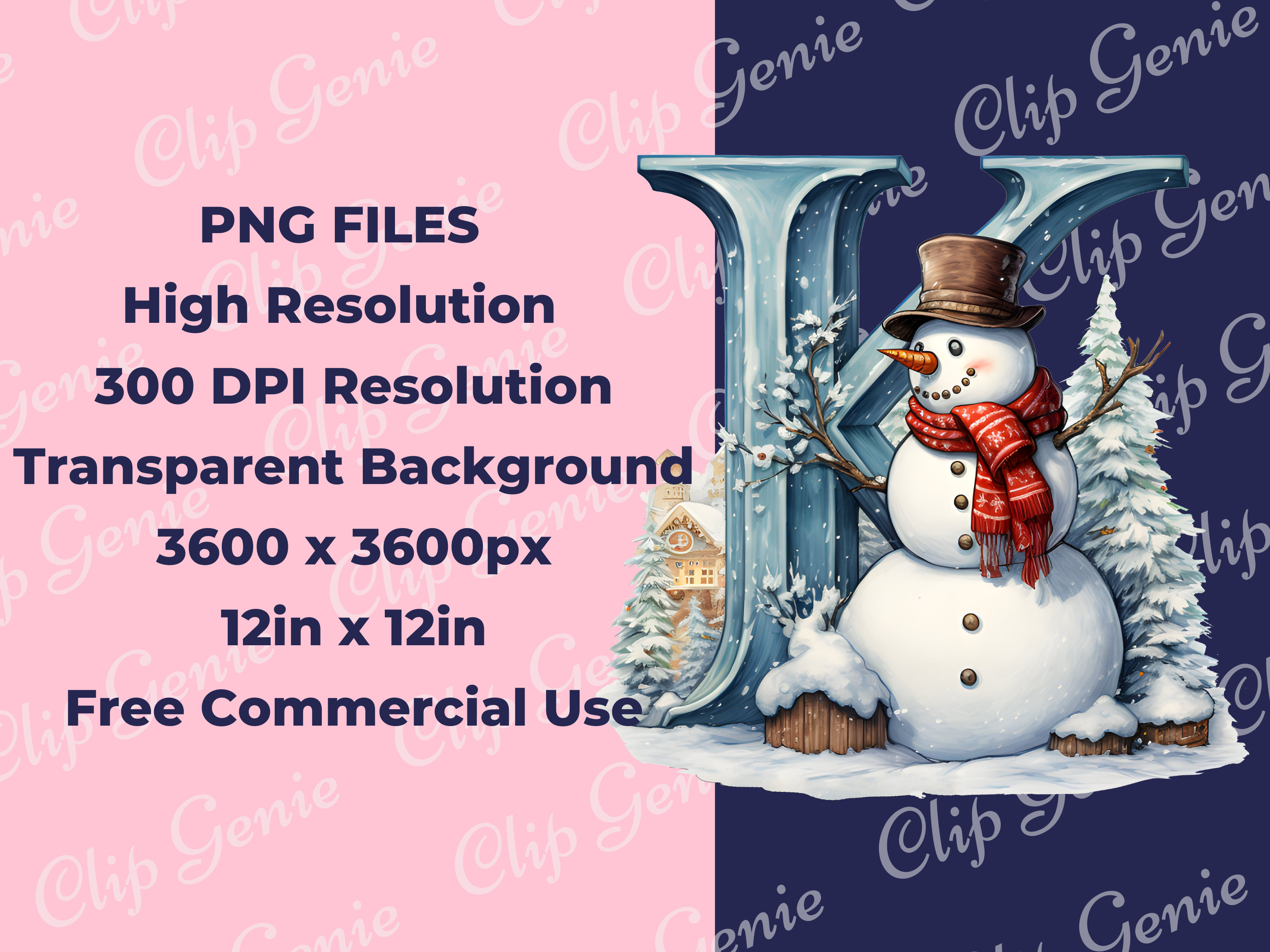 Snowman Alphabet Clipart, Snowman Letters and Numbers PNG, Holiday ...
