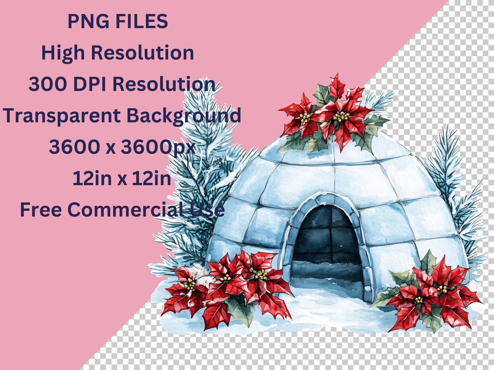 Igloo Clipart, Igloo PNG, Cute Igloo Animals, Scenic Igloo, Sublimation ...