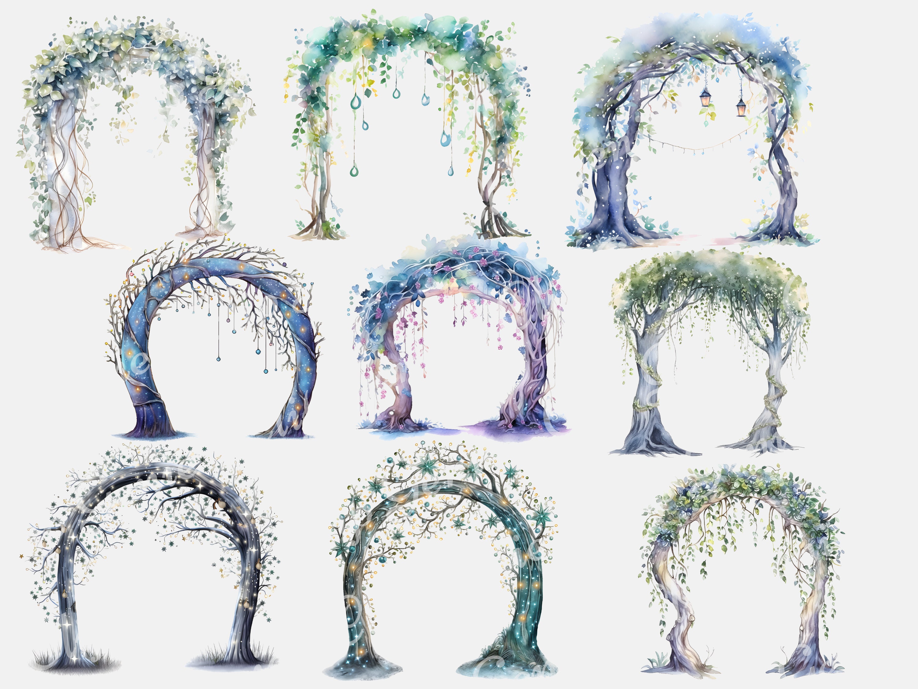 Fantasy Arches Clipart, Whimsical Archway PNG, Fairytale Arch ...