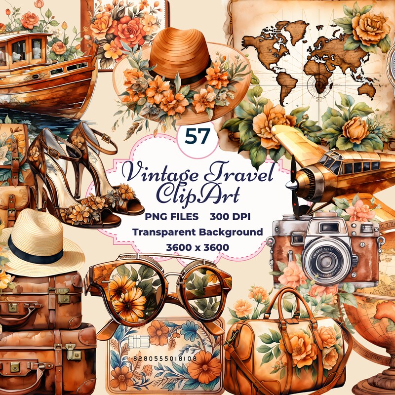 Travel Clip Art - Etsy