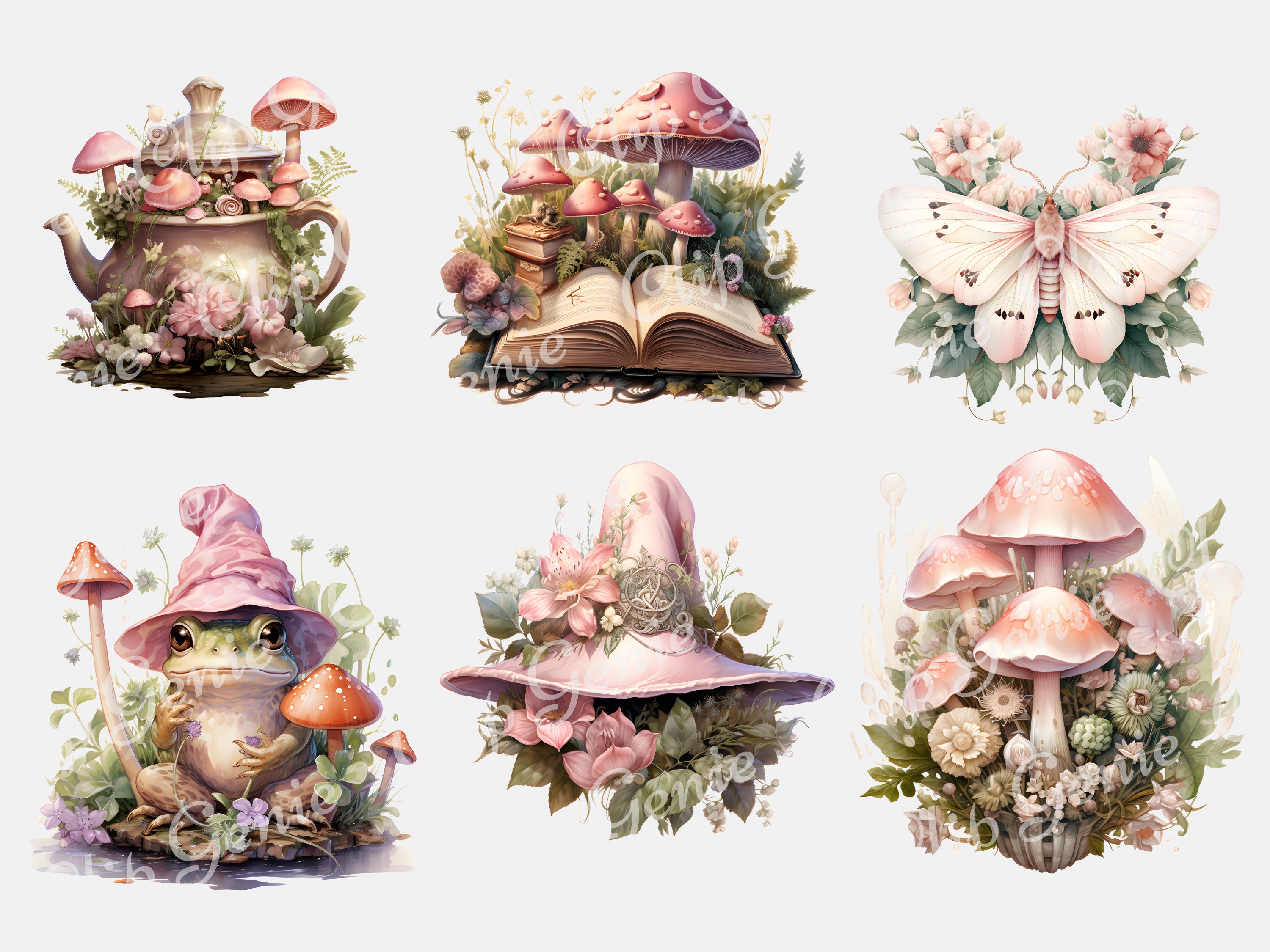 Cottage Witch Aesthetic Clipart Cottage Core Witch PNG Pink - Etsy