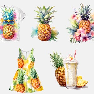 Watercolor Pineapple Clipart, Summer Pineapple PNG, Summer Fruit ...