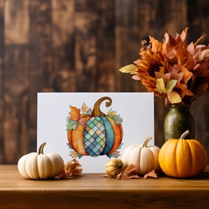 Whimsical Pumpkin Clipart, Colorful Pumpkin PNG, Patchwork Fall ...