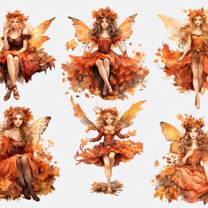 Fall Fairies Clipart, Magical Fall PNG, Autumn Fairies, Whimsical Fall ...