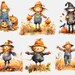 Scarecrow Fall Clipart, Autumn Scarecrow PNG, Fall Decor PNG, Autumn ...