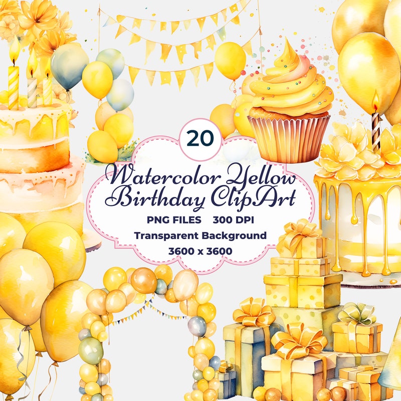 Yellow Birthday - Etsy