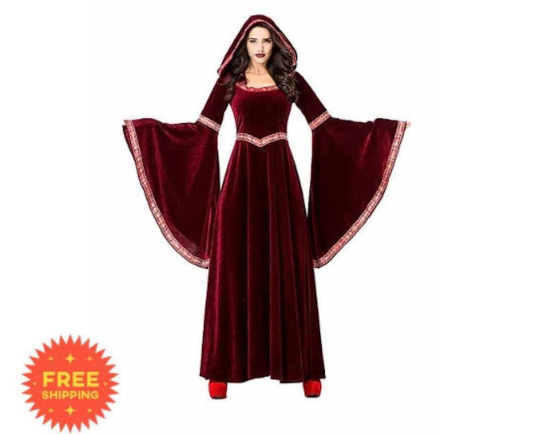 Medieval Renaissance Witch Dress Ren Faire Vintage Goth - Etsy