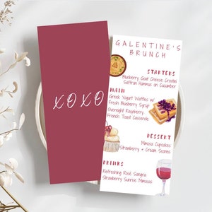 Galentine's Day Menu Ideas | Modern Fonts | Editable Menu Templates ...