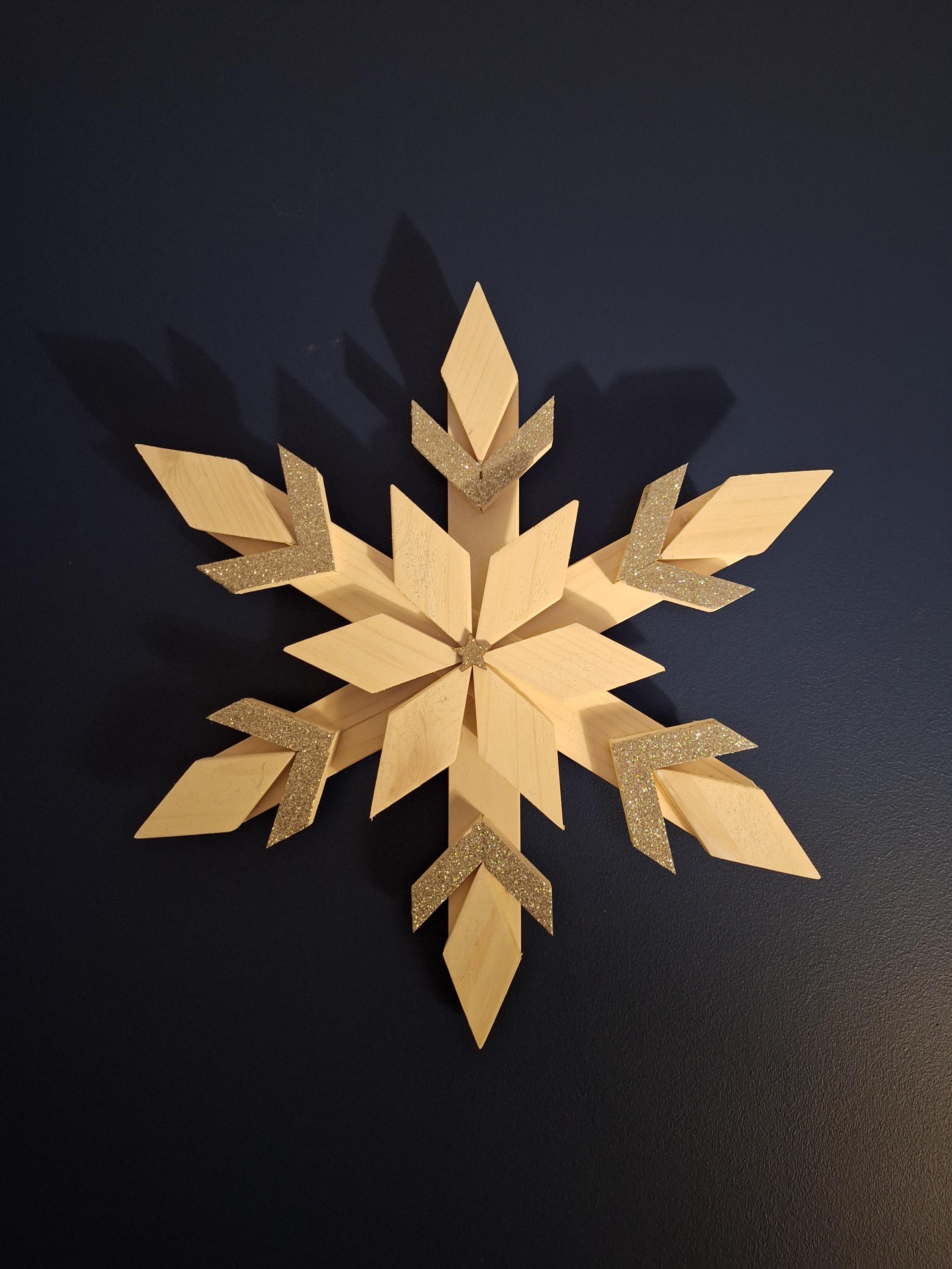 Large Wooden Snowflake - Etsy UK