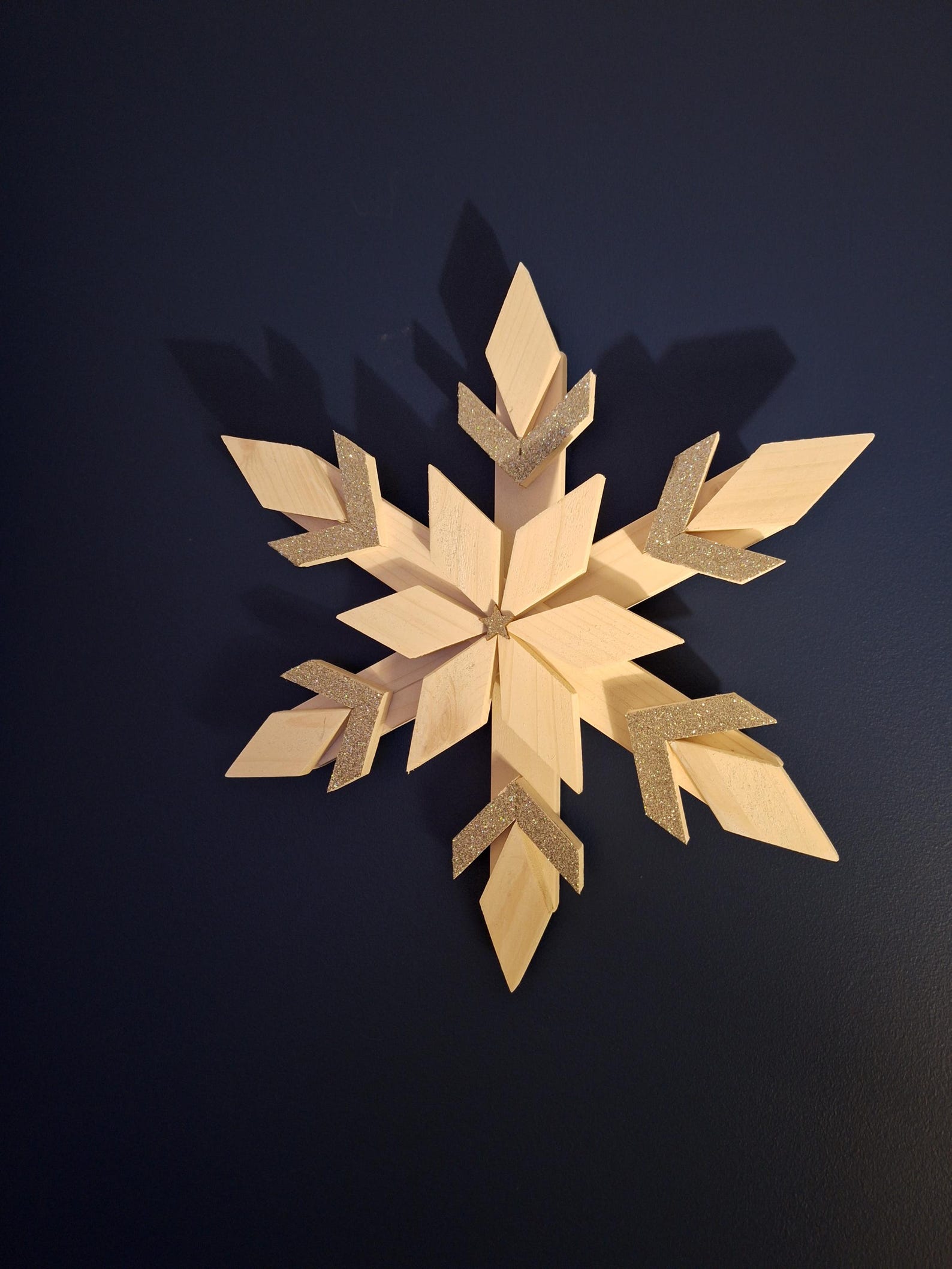 Large Wooden Snowflake - Etsy UK