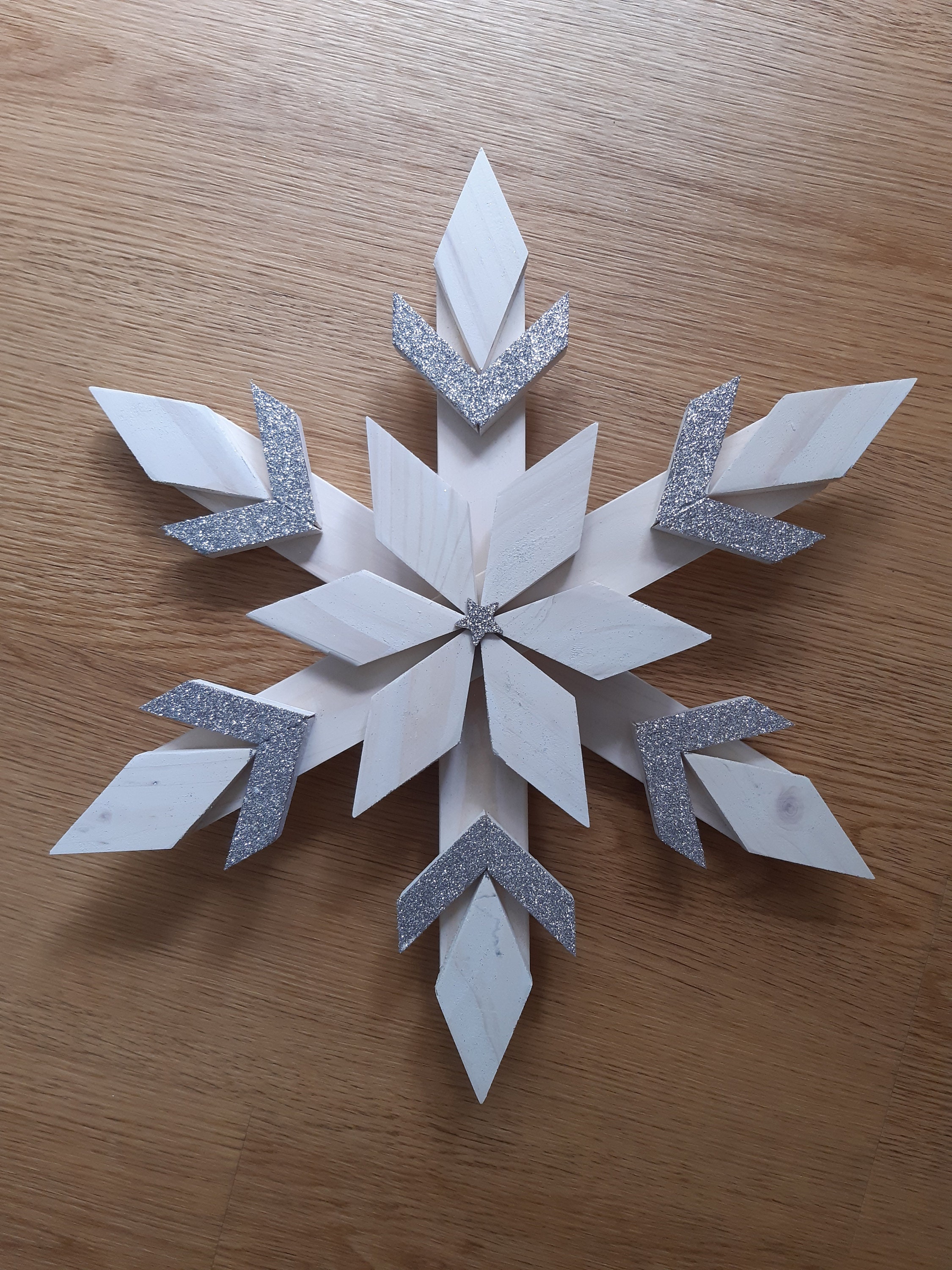 Large Wooden Snowflake - Etsy UK
