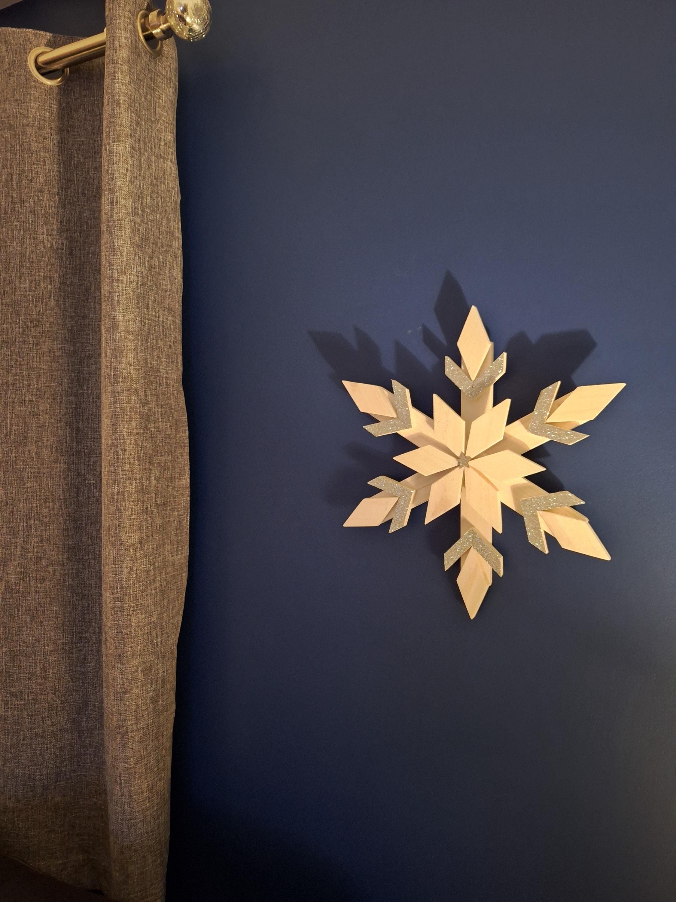 Large Wooden Snowflake - Etsy UK