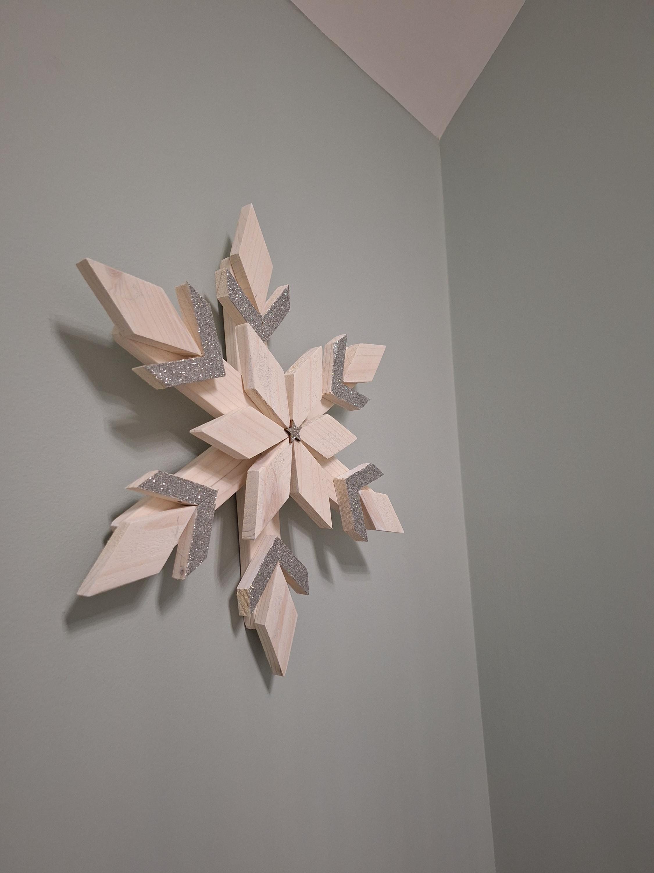 Large Wooden Snowflake - Etsy UK